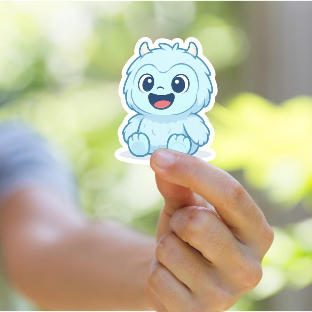 Chibi Yeti Sticker | Gift for Her Him | Fantasy Themed | Cryptid ...