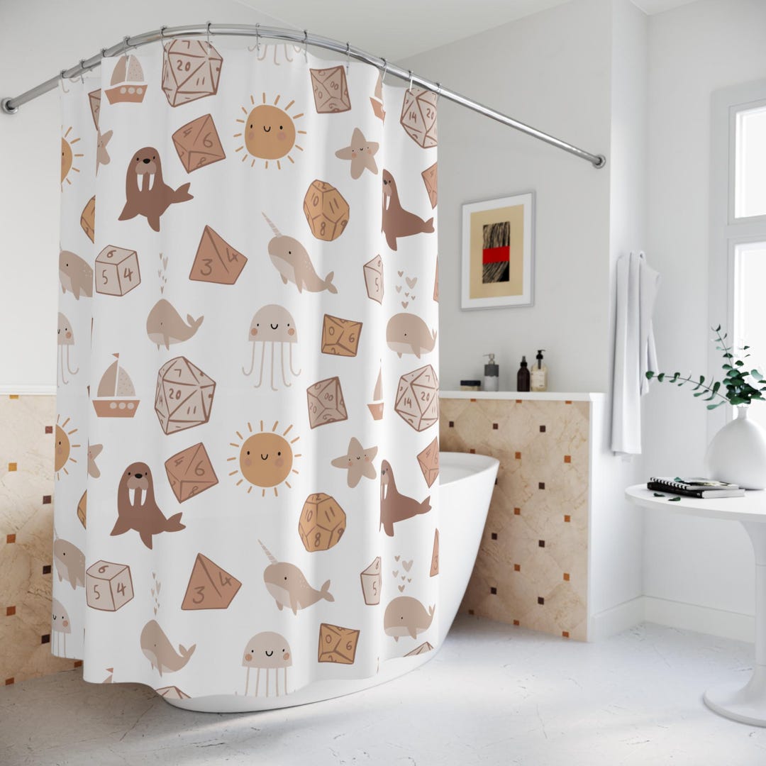DND Shower Curtain: Boho Kids Fantasy Bathroom Decor - Etsy