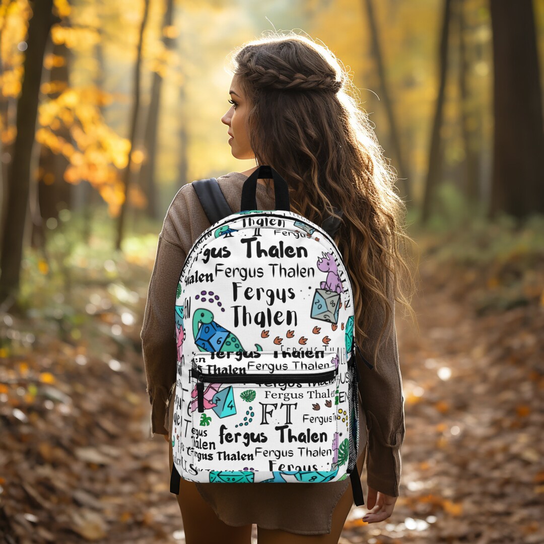 Personalized Dnd Backpack, Dinosaur, Custom Dungeon Master Bag ...