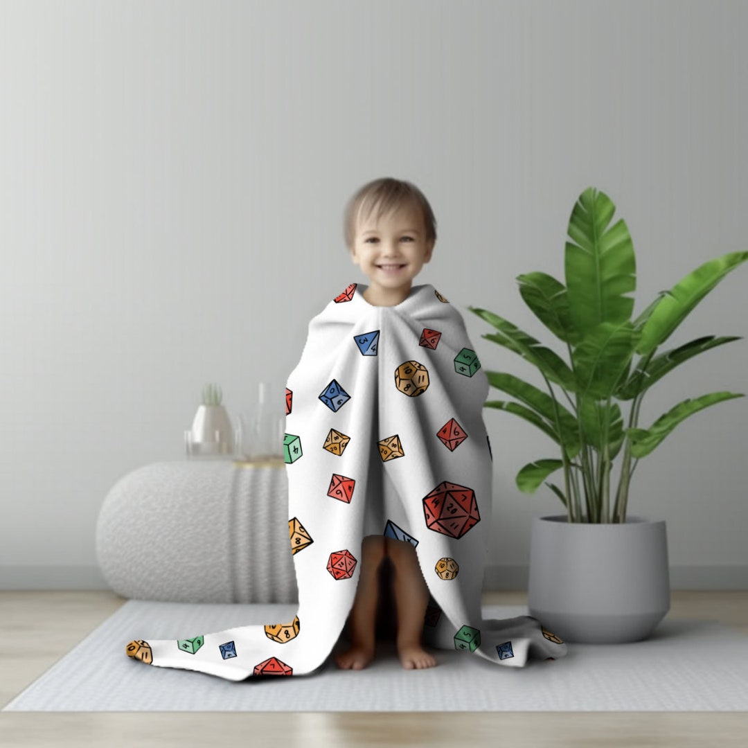 Dnd Baby Blanket Dnd Dungeons and Dragons Baby Blanket Fleece Dice ...