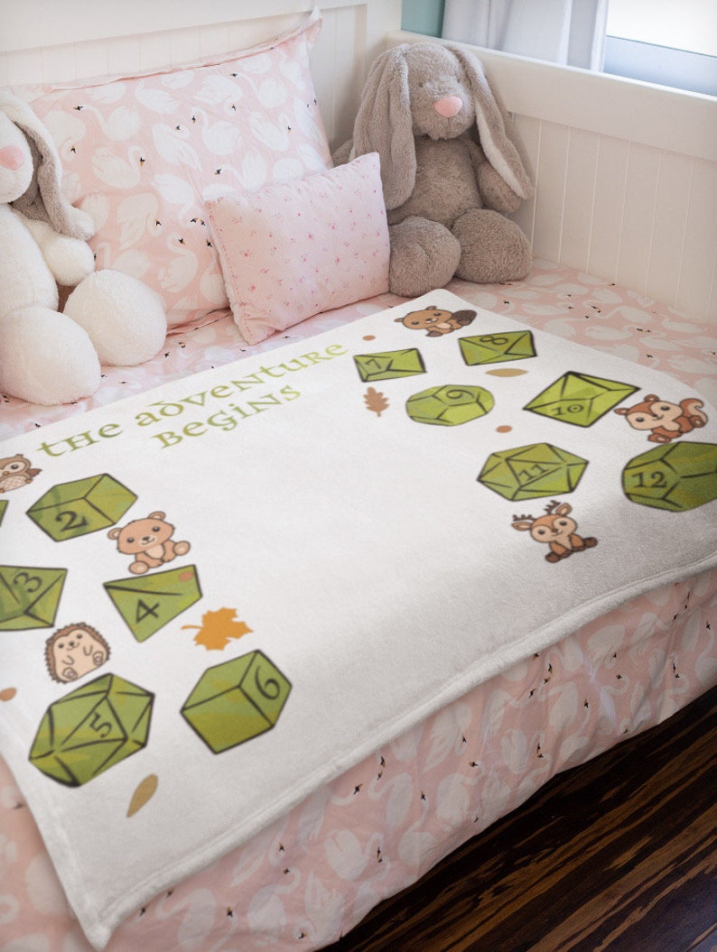 Dnd Baby Blanket Dnd Dungeons and Dragons Milestone Blanket Baby ...