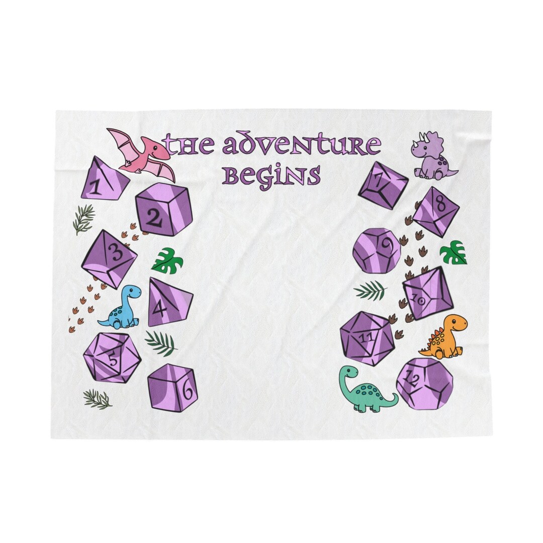 Dnd Dice Baby Blanket | Dnd | Dungeons and Dragons | Milestone Blanket ...
