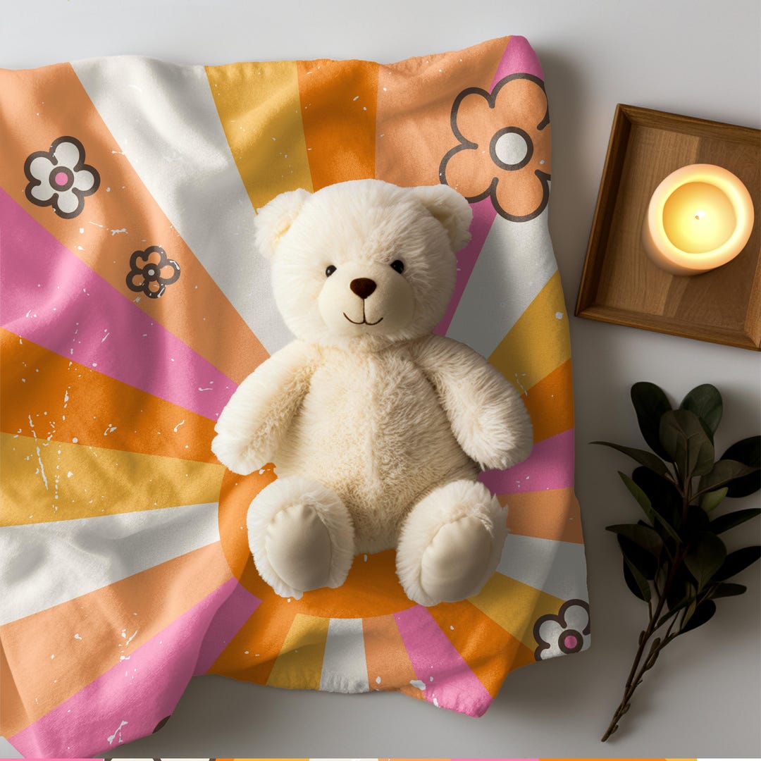 Retro Sunbeam Baby Blanket - Etsy