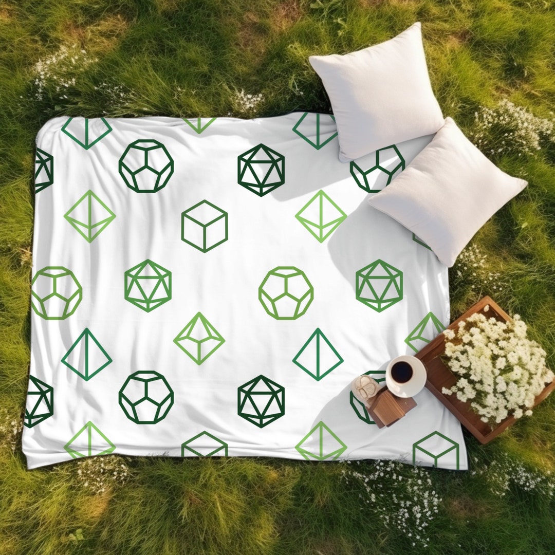 Dnd Picnic Blanket | Green | Dungeon Master | Waterproof | Cute ...