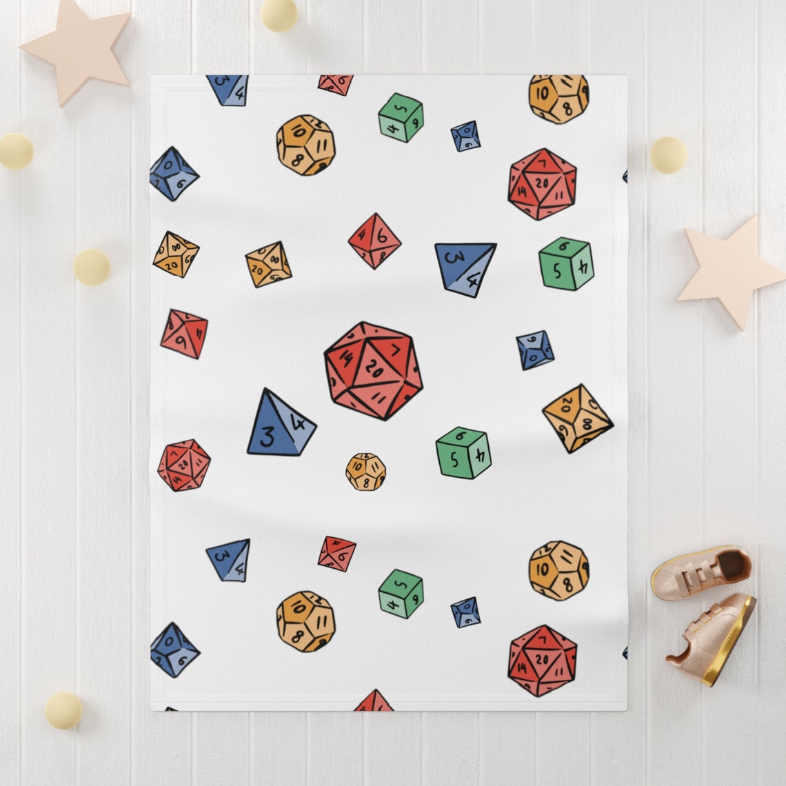 Dnd Baby Blanket Dnd Dungeons and Dragons Baby Blanket Fleece Dice ...