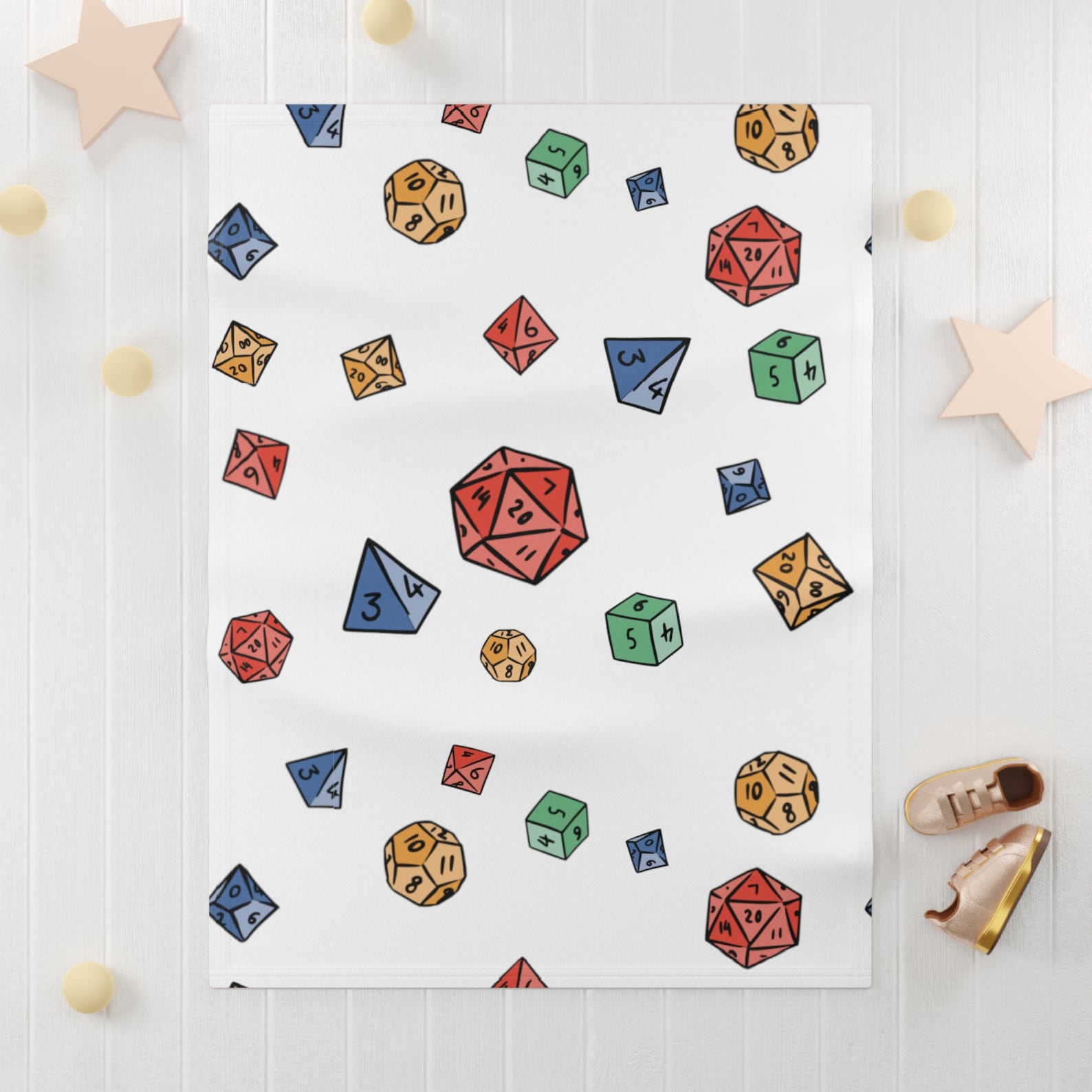 Dnd Baby Blanket Dnd Dungeons and Dragons Baby Blanket Fleece Dice ...
