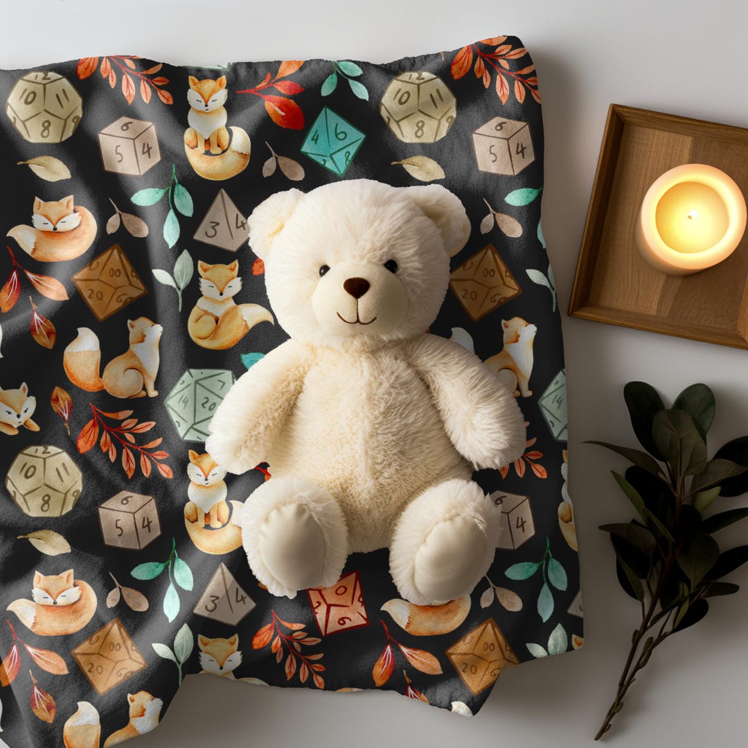 Dnd Dice Baby Blanket | Dnd Nursery | Dungeons and Dragons | Woodland ...