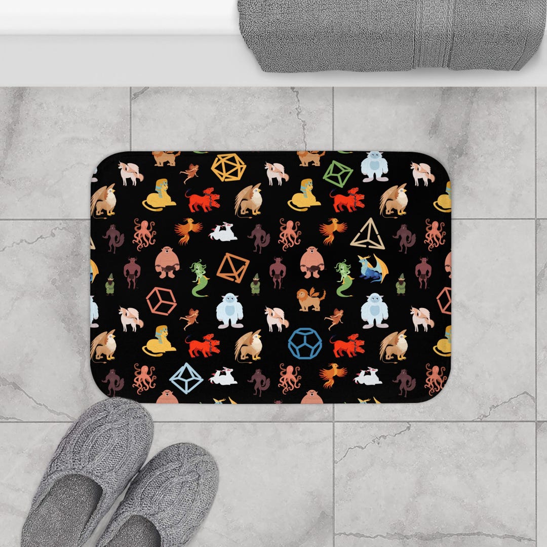 Dnd Bath Mat: Mythical Creature RPG Memory Foam Mat - Etsy