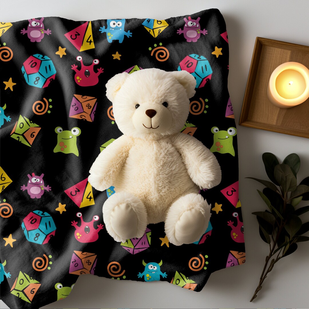 Dnd Baby Blanket: Velveteen Dungeons and Dragons Nursery Decor - Etsy