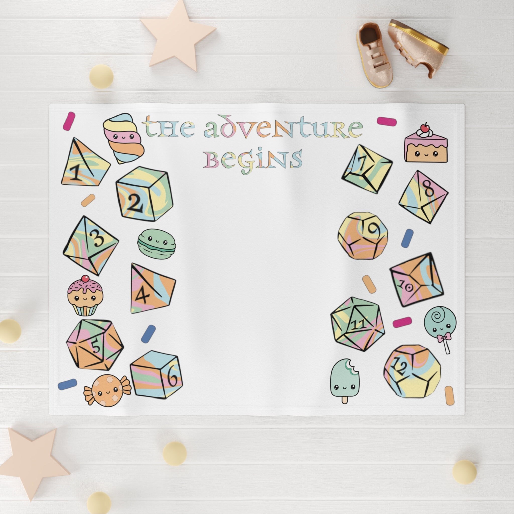 Dnd Baby Blanket Dnd Dungeons and Dragons Milestone Blanket Baby ...