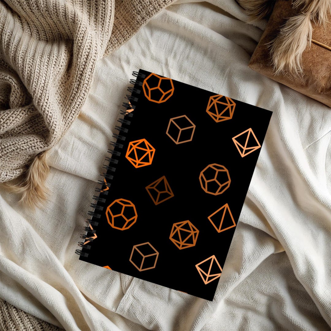 Dnd Notebook | Dice | Spiral | Ruled Lined | Dungeon Master | Dm | Gift ...