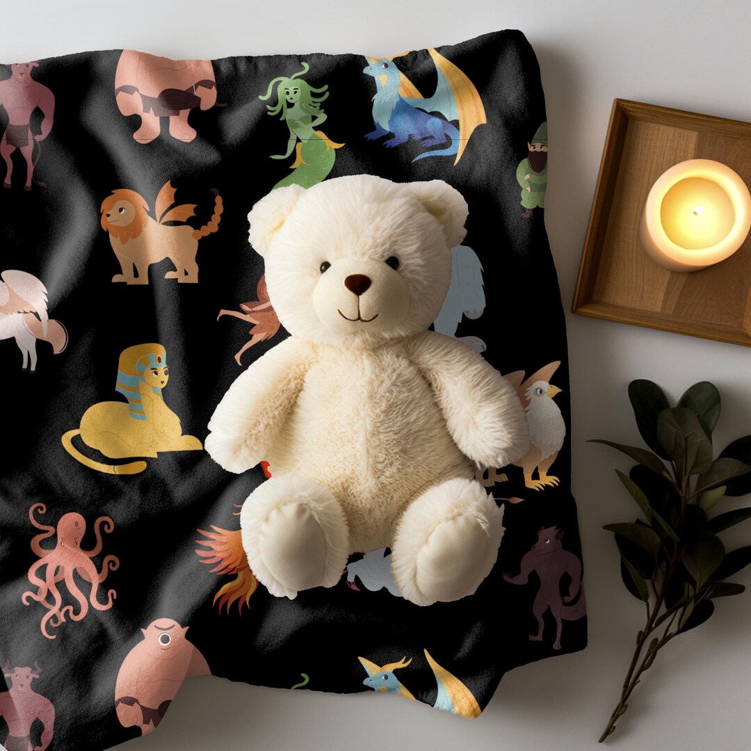 Mythical Creatures Baby Blanket: Velveteen D&D Nursery Decor - Etsy