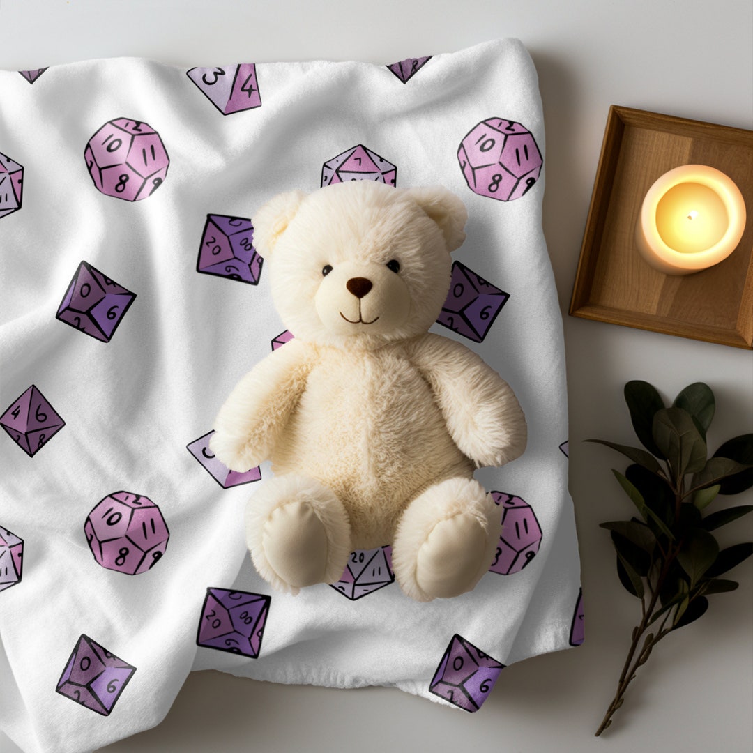 Dnd Dice Baby Blanket | Dnd | Purple | Dungeons and Dragons | Baby ...
