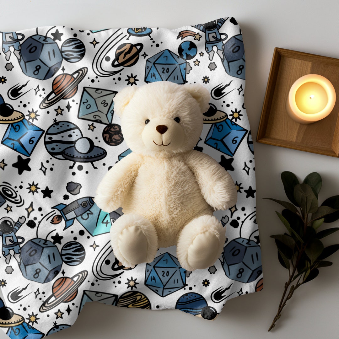 Dnd Dice Baby Blanket | Dnd | Dungeons and Dragons | Space Blanket ...