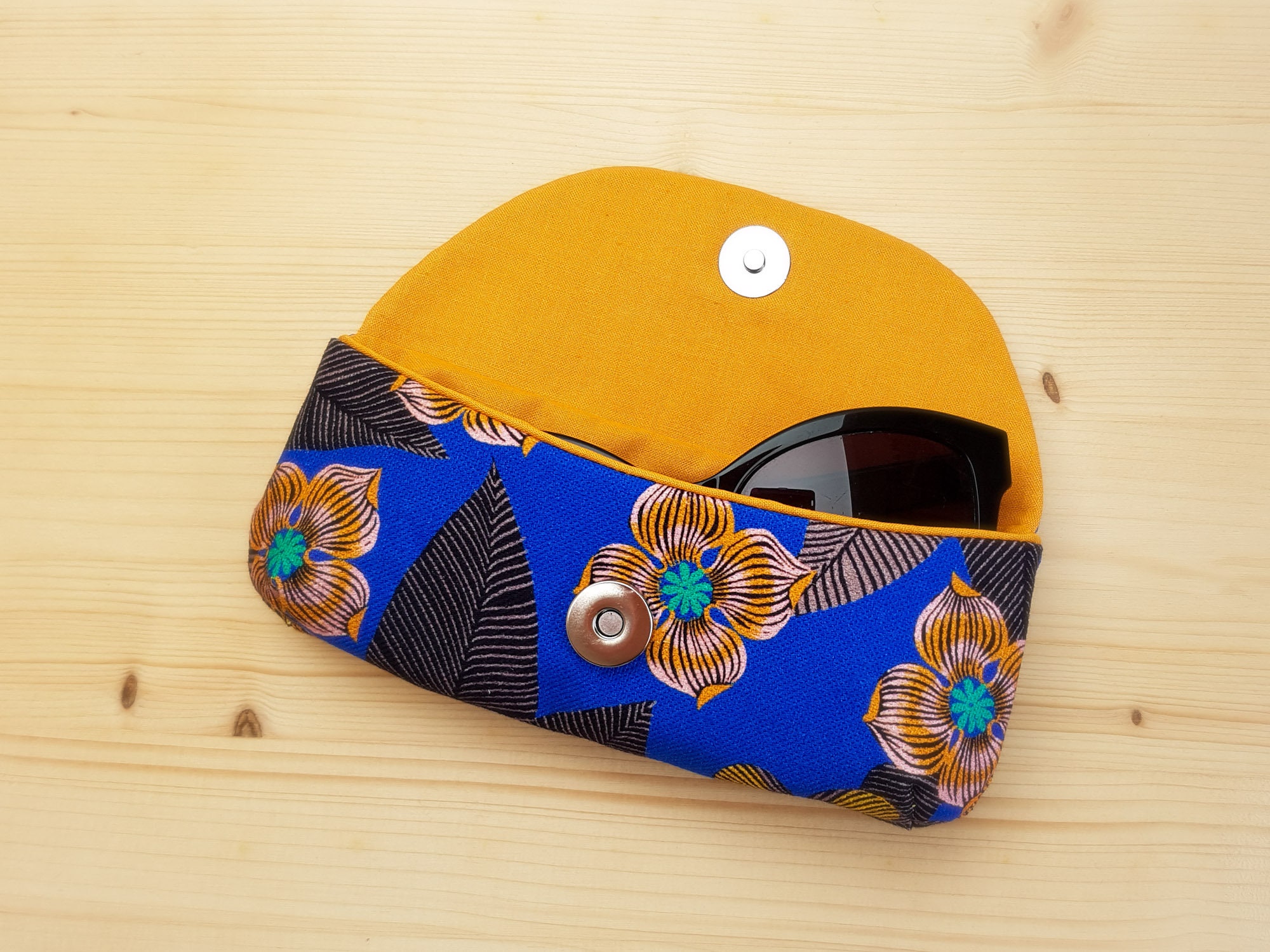 Electric Blue Glasses Case Handmade in France - Etsy UK