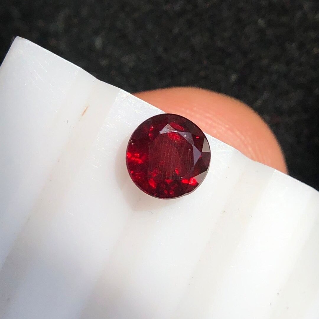 Balas Red Spinel Brilliant Round Cut, No Treatment Genuine Gemstone ...