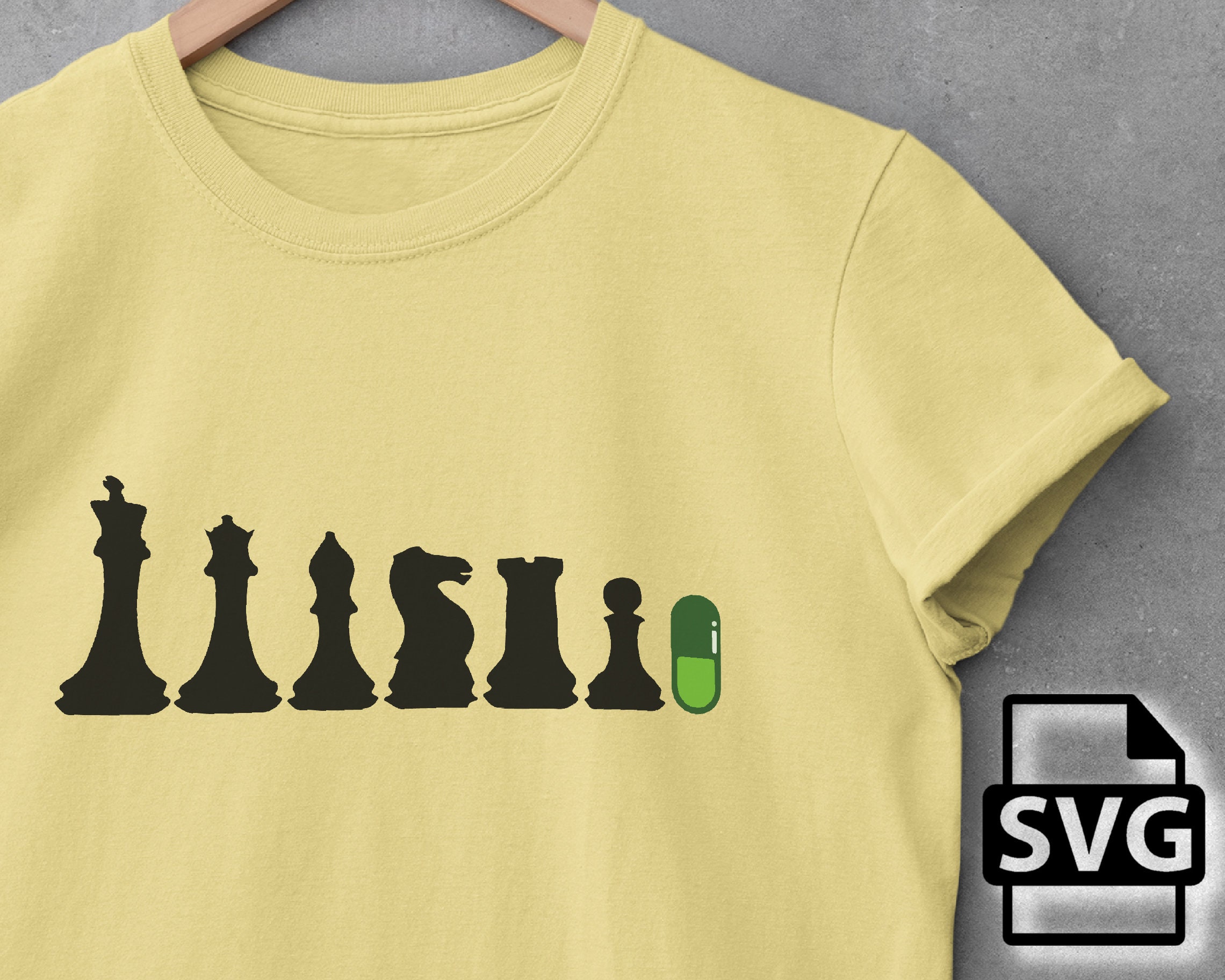 Queen's Gambit Svg File, Chess Silhouette, Cricut Cut Chess Svg Figures ...