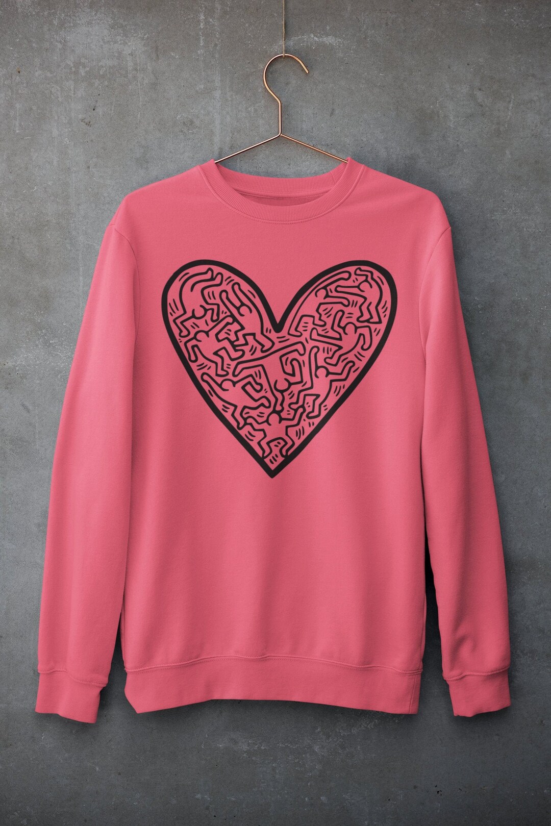 Keith Haring SVG, Heart Figures SVG, Cricut Png Cut T-shirt Design ...