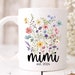Wildflowers Mimi Mug, Mimi Est. 2024 Mug, Gift for New Grandma Coffee ...