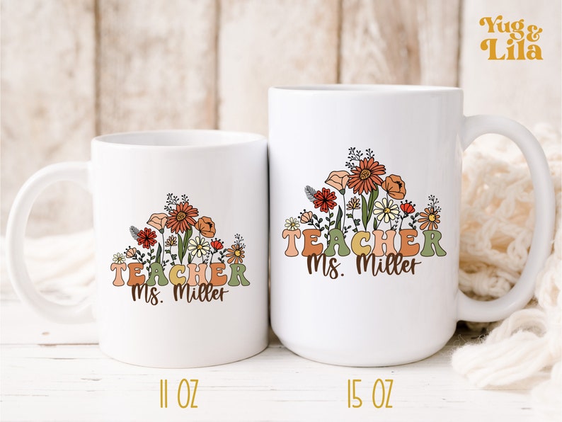 Personalized Teacher Mug, Teacher Appreciation Gift for Teacher Gifts ...