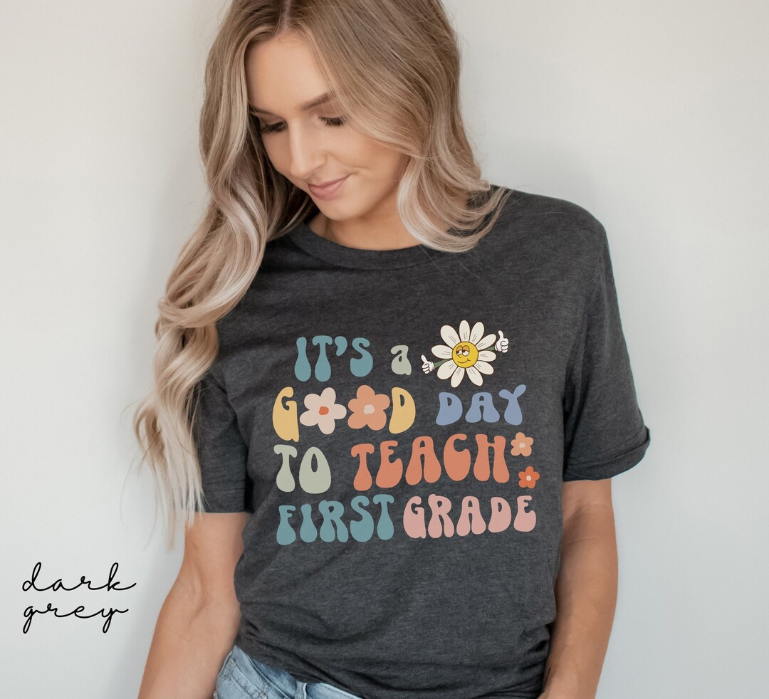 Retro Groovy 1st Grade Teacher Shirt, First Grade Shirt, Retro First ...