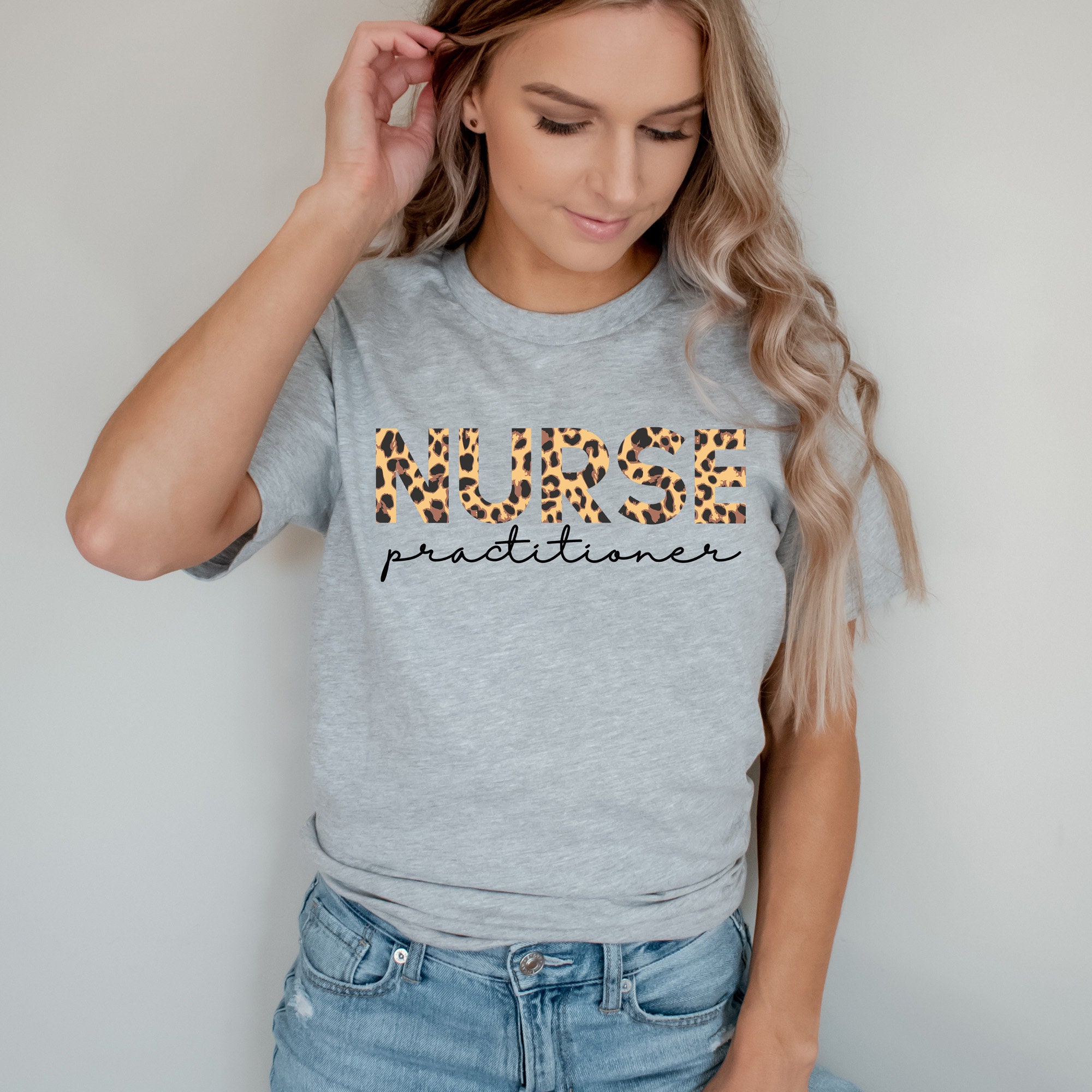 Leopard Print Nurse Practitioner Shirt, NP Shirt, Nurse Shirt, NP Tee ...