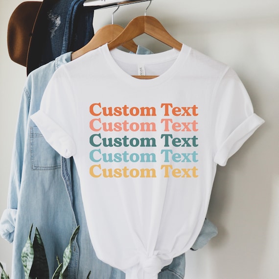 Retro Custom Shirt Custom Shirts Custom T-shirt | Etsy