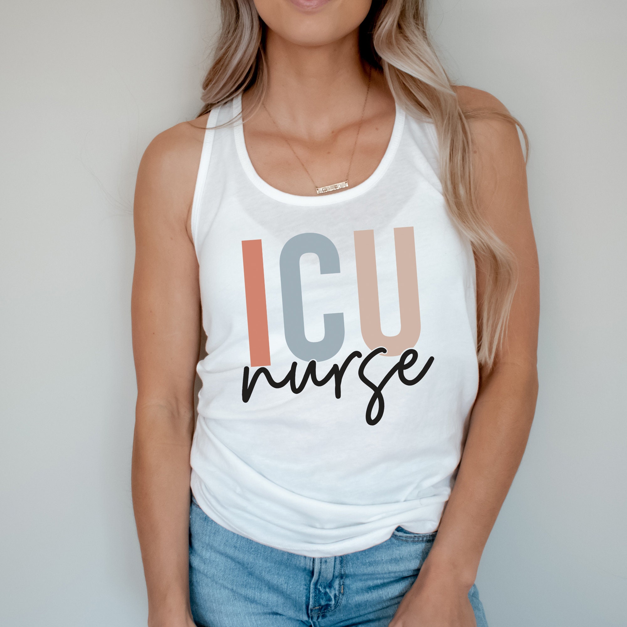 ICU Nurse Shirt Tank Top Intensive Care Unit Nurse Gift for | Etsy