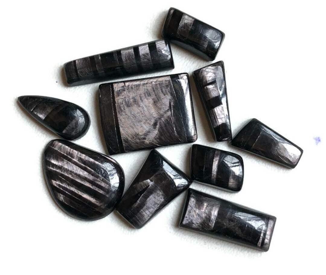 Hypersthene Cabochon, 14-28mm Approx Mix Shape 10 Pcs Lot Same as ...