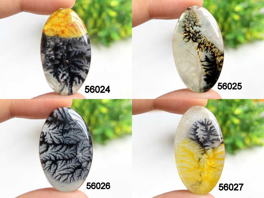 Scenic Agate Doublet Cabochon Loose Gemstone, AAA Treated Scenic Agate Doublet for Handmade ...