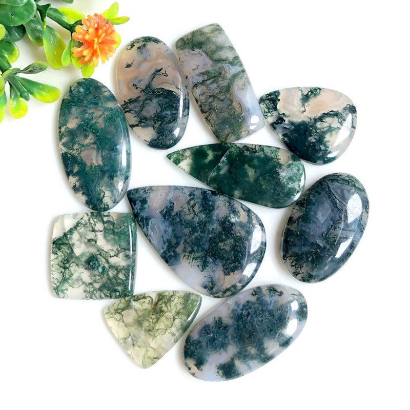Moss Agate Cabochon - Etsy