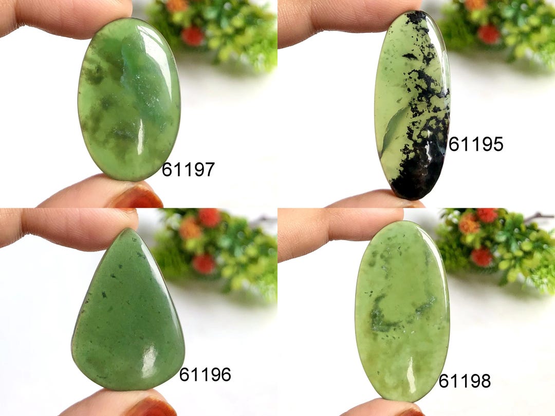 Green Serpentine Cabochon, Natural Semi Precious Gemstone for Jewelry ...