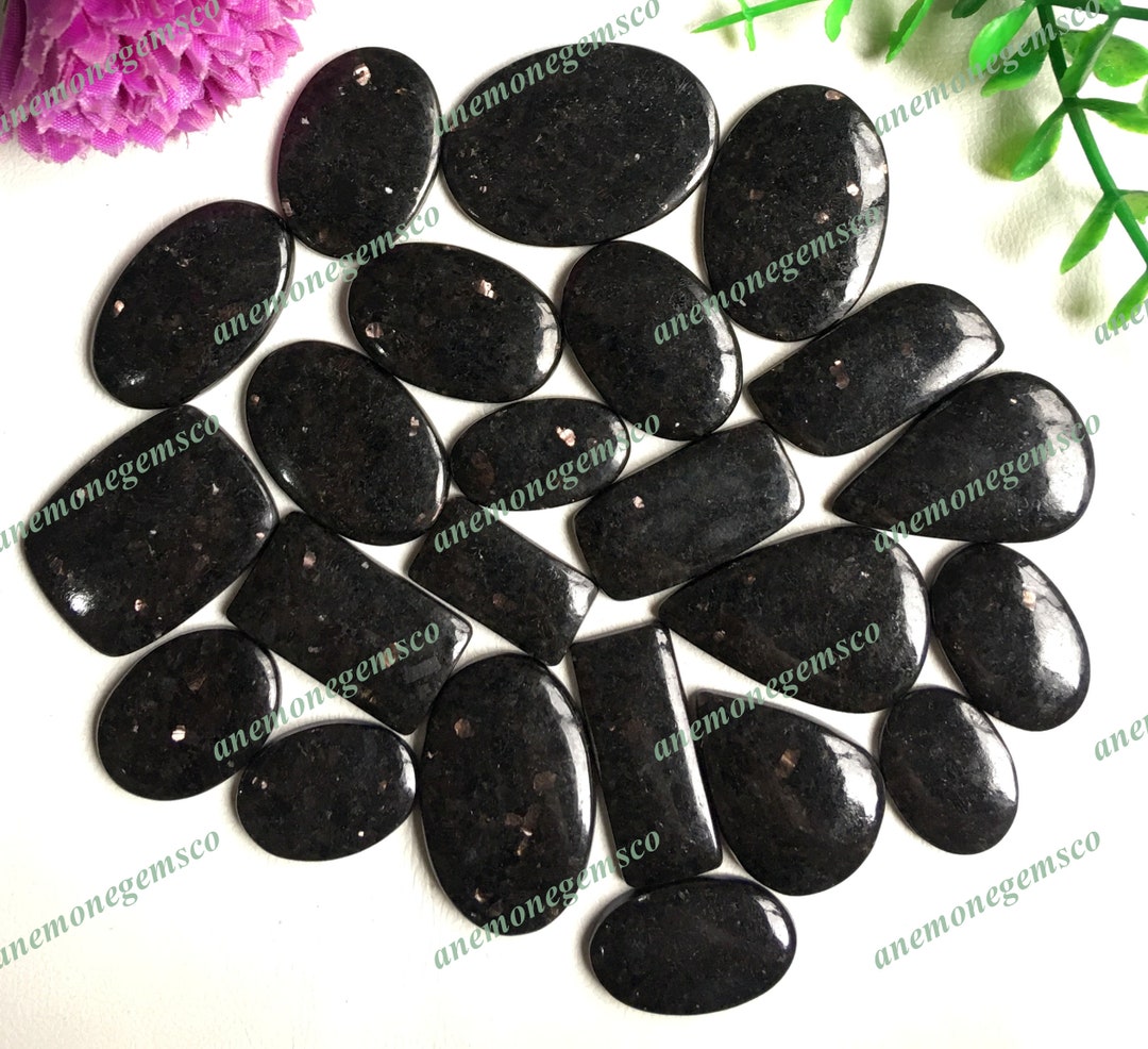 Genuine Nuummite Cabochon Wholesale Lot, Mix Shapes and Size Nuummite ...