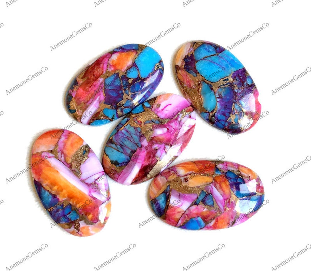20x30mm Pink Mohave Copper Turquoise Cabochon Lot, CALIBRATED Oval ...