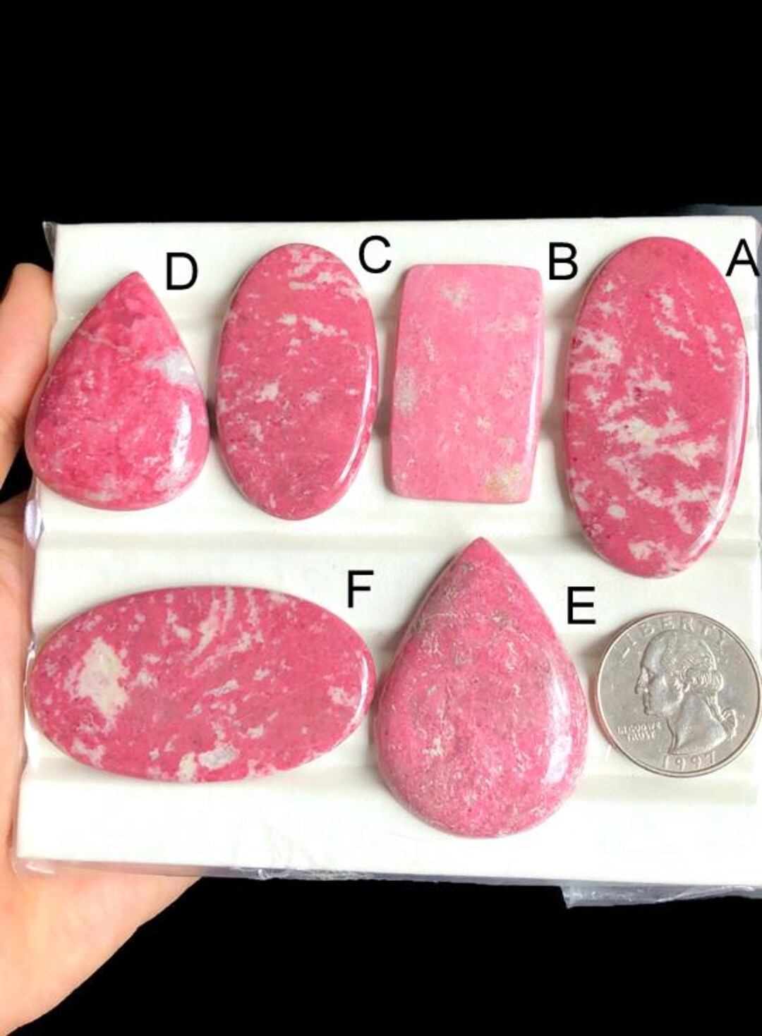 Selected Thulite Cabochon, Natural Semi Precious Gemstone for Jewelry ...