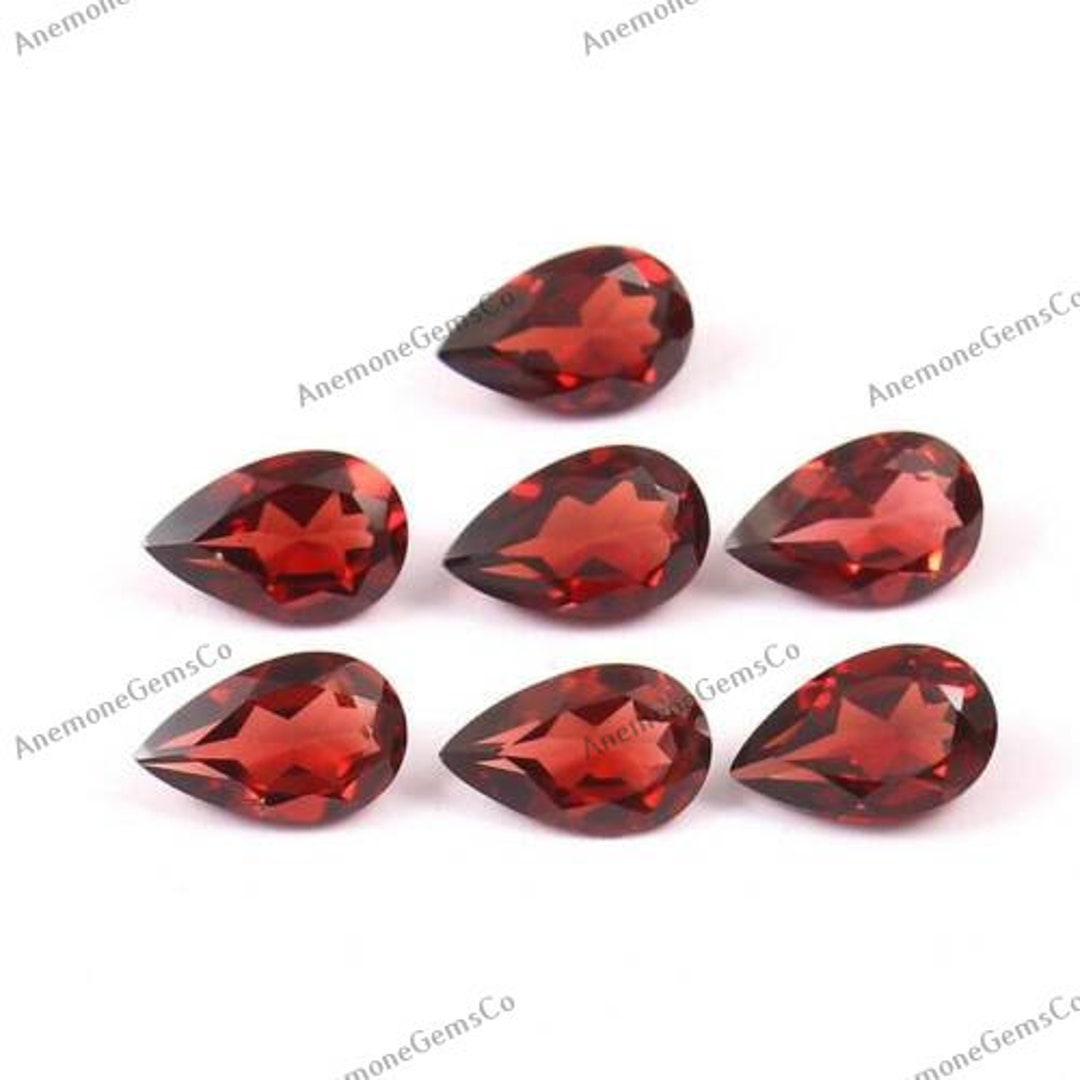 5x8mm Garnet 5pc Pack Smooth Faceted, Fine Garnet for Jewelry Making ...
