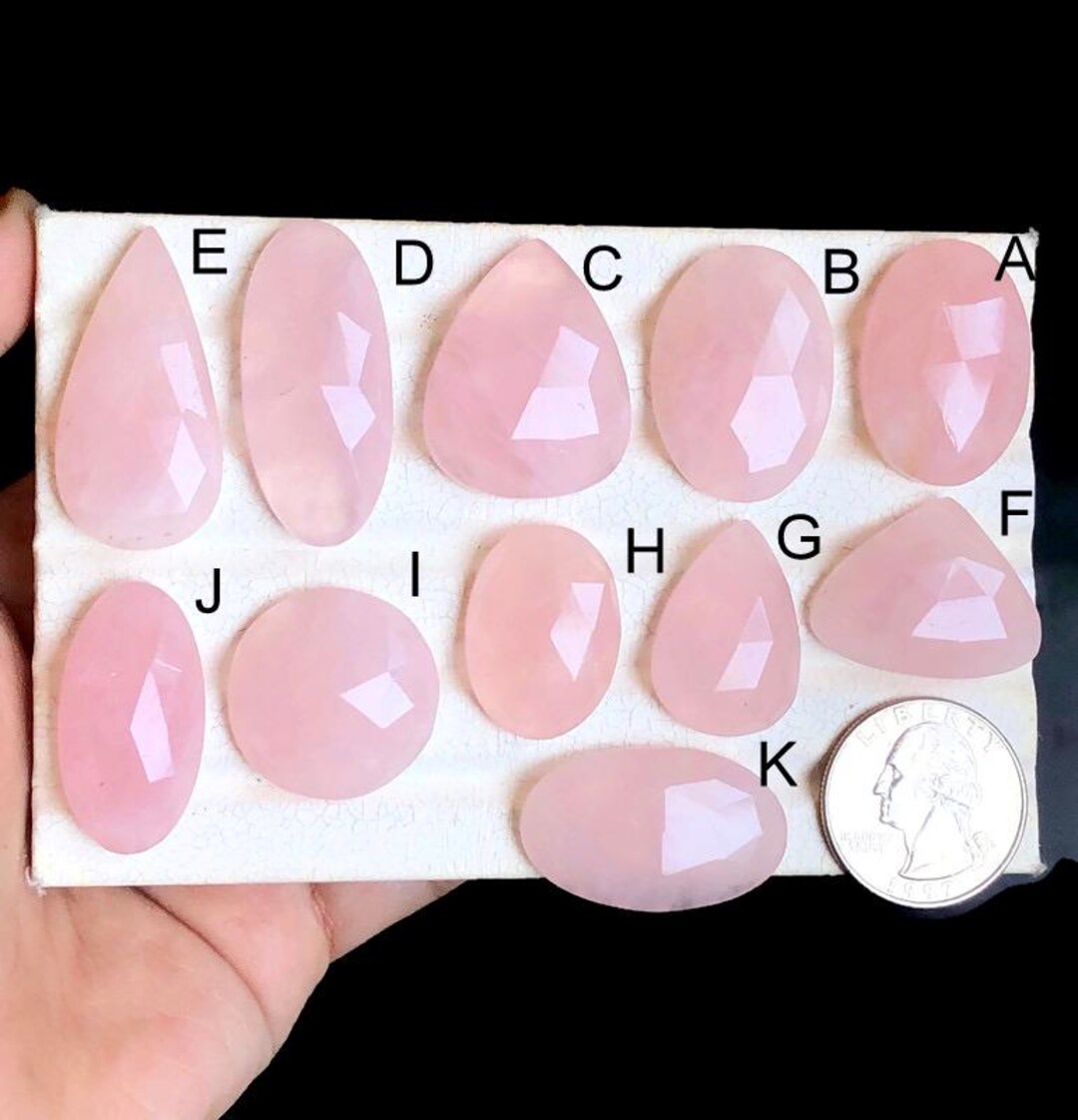 Selected Rose Quartz Faceted Gemstone, Pretty & Rare Rose Quartz ...