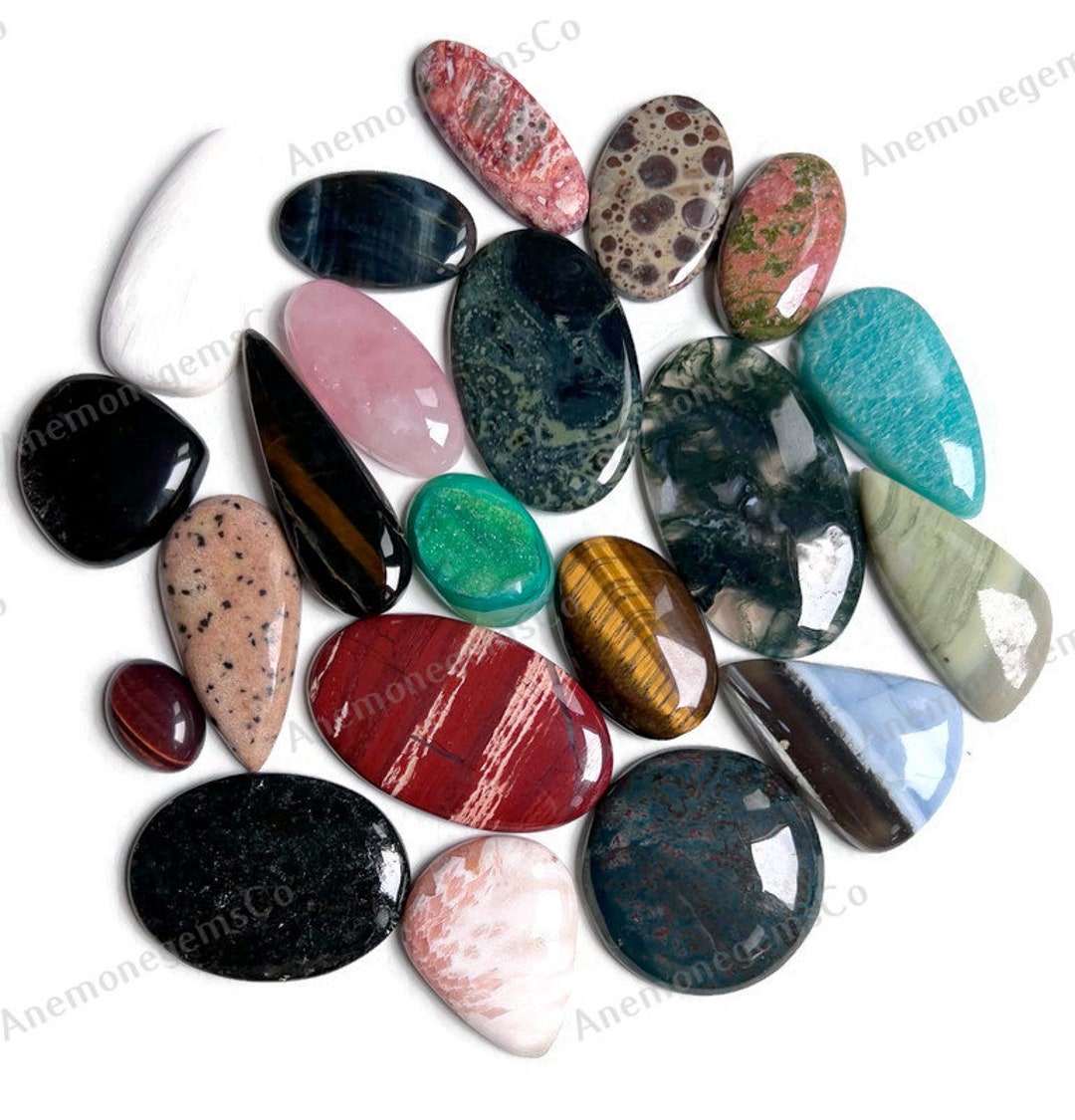 Wholesale Lot of Mixed Natural Cabochon by Weight With Different Shapes ...