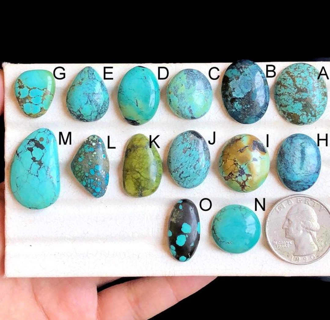 Buy Selected Turquoise Gemstone Cabochon, Natural Semi Precious ...