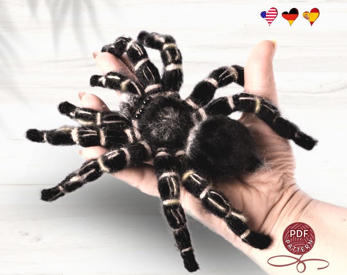 Huge Purple Spider Toy Tatantula, Soft Plush Tarantula, Baby Shower ...