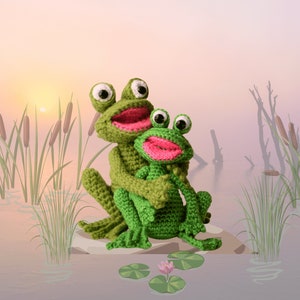 Crochet Pattern. Amigurumi Frog With a Bouquet of Flowers. DIY Crochet ...