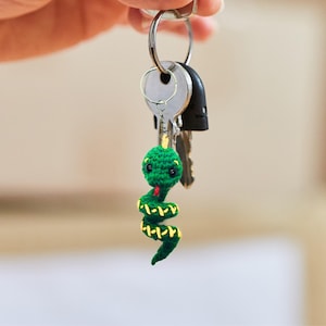 Snake Amigurumi Keychain. Crochet Pattern of a Toy Snake. PDF Crochet ...