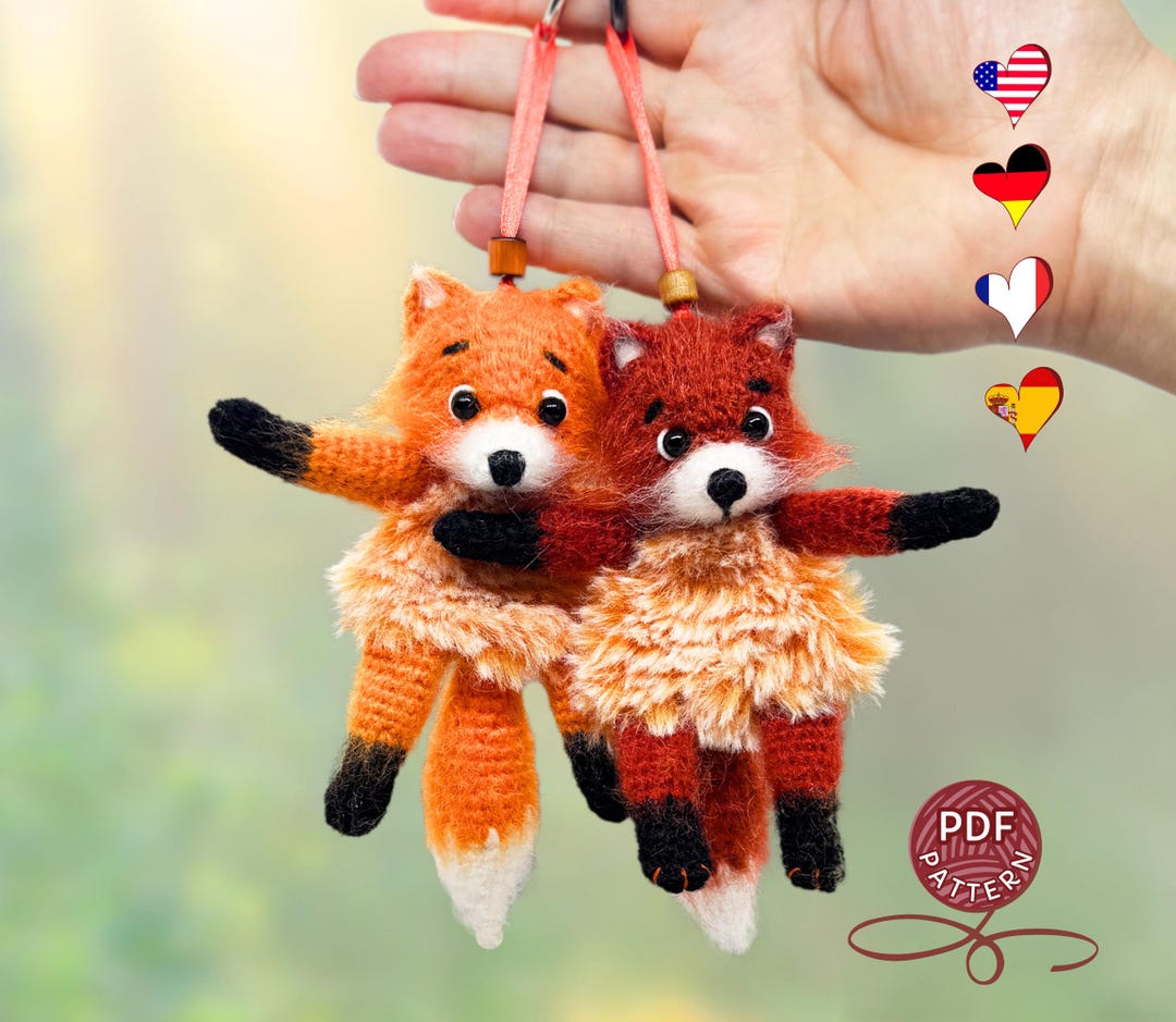 Crochet Fox Keychain Pattern. Amigurumi Plush Toy & Stress Relief (PDF ...