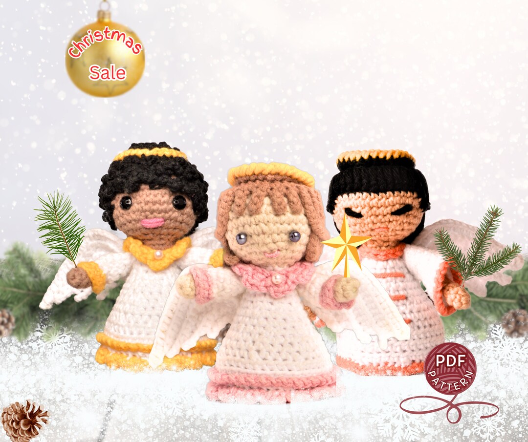 Crochet Pattern Christmas Angel. Three Amigurumi Angels. PDF - Etsy