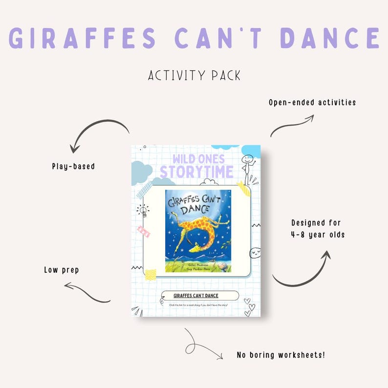 Giraffes Can’t Dance Activity Pack | Printable Book‑based Learning for ...