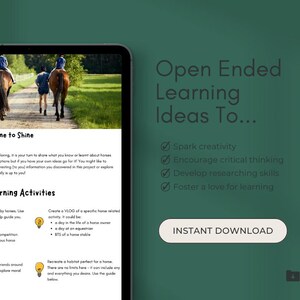 Horses Unit Study| Homeschool Unit Study | Open Ended Project ...