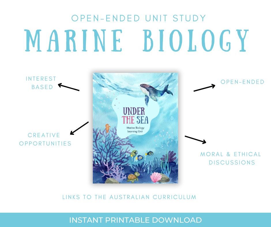 Marine Biology Unit Study| Homeschool Unit Study | Open Ended Project ...