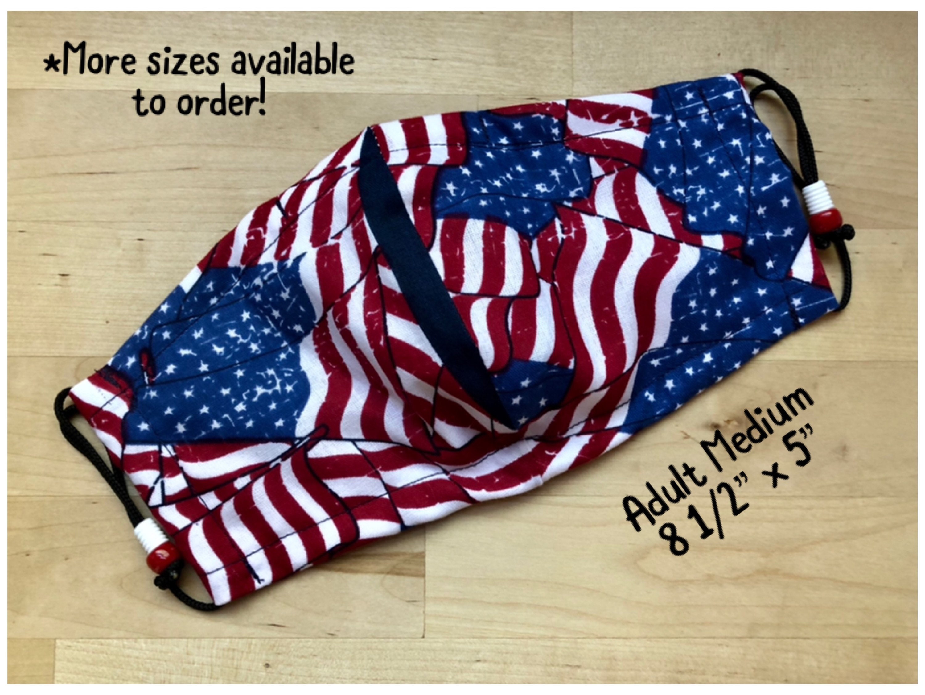 Flags Face Mask 4th of July Mask With Adjustable Ear Loops | Etsy