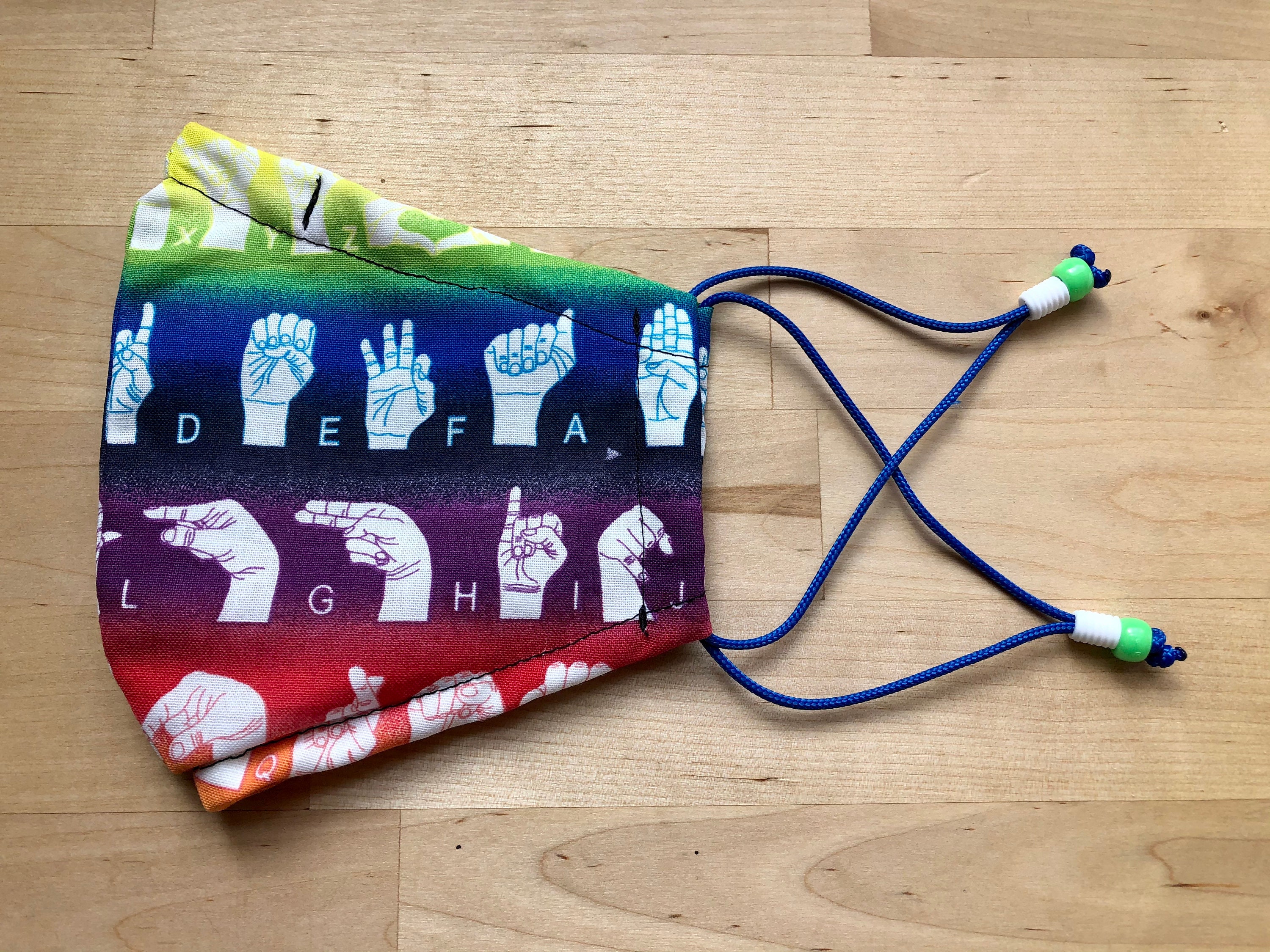 ASL Mask Sign Language Mask With Adjustable Ear Loops - Etsy