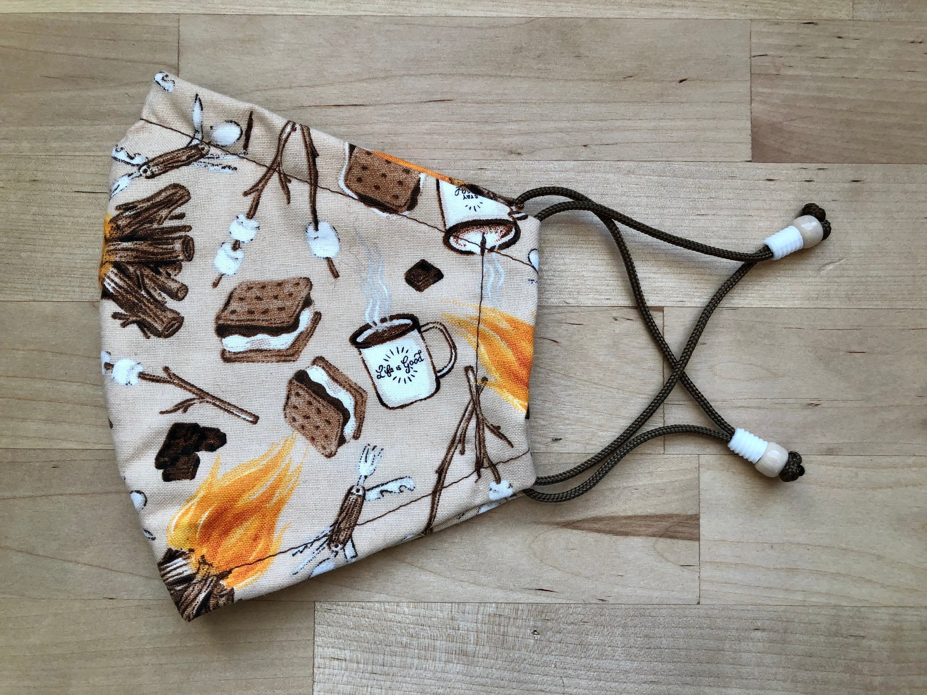 Smores Face Mask Hot Chocolate Mask Camp Fire Mask Filter | Etsy